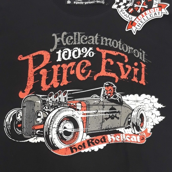 HotRod Hellcat | Shirts | Hotrod Hellcat Pure Evil Graphic Tshirt Size ...